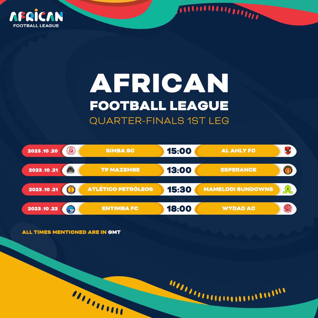 African Football League Releases Matchday One Schedule - Africa Top Sports