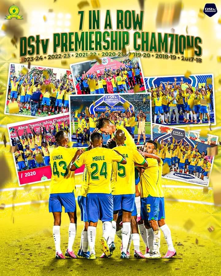 Sundowns clinch seven titles in a row with victory over Kaizer Chiefs ...