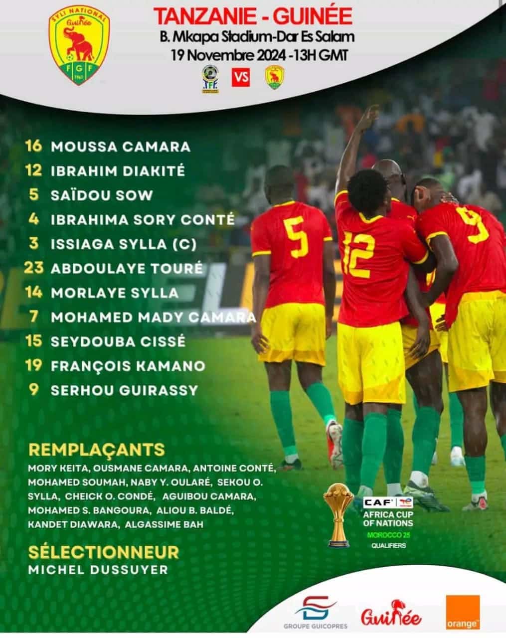 AFCON2025Q: The Final Showdown: Guinea vs. Tanzania confirmed lineups ...
