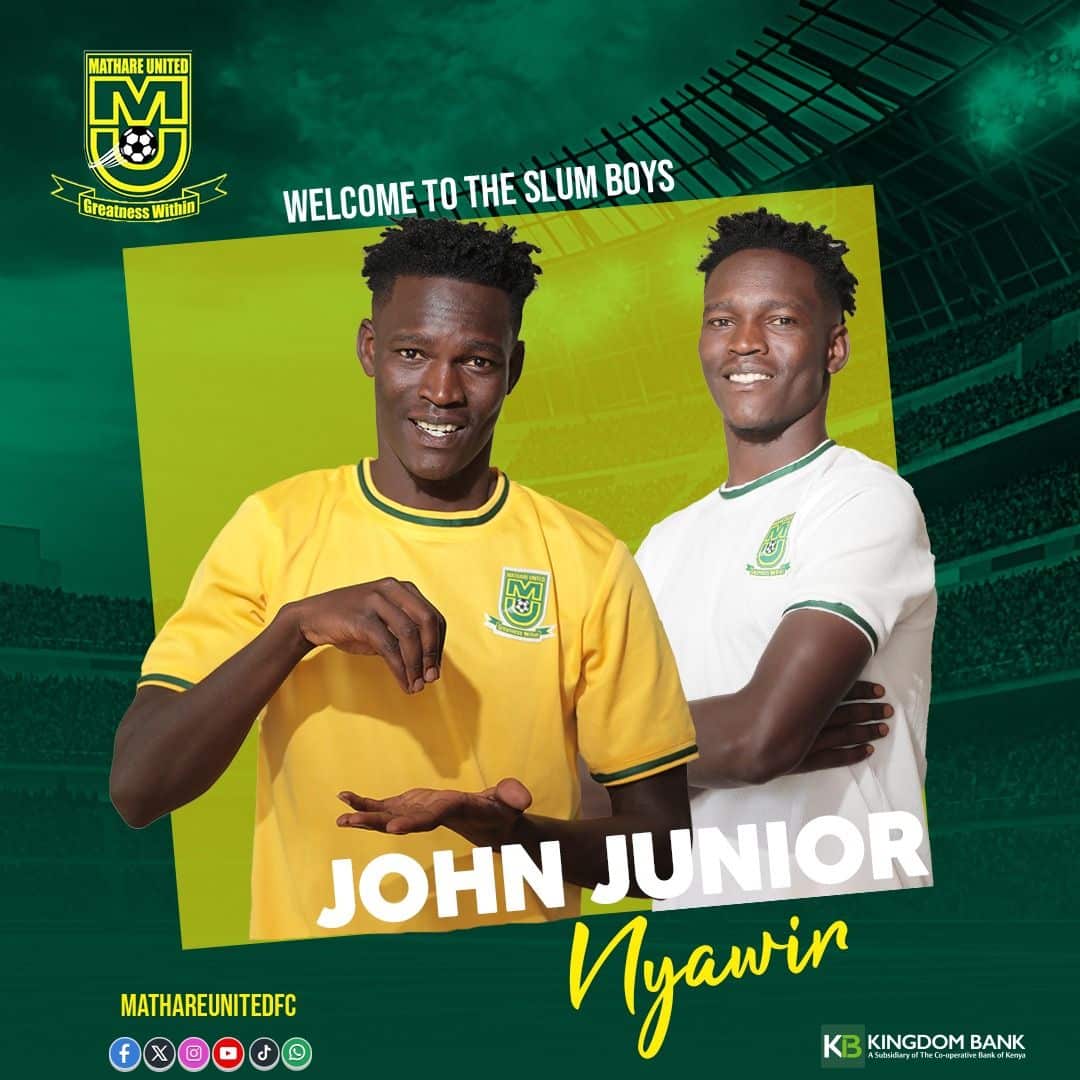 Mathare United reinforce squad with signing of Nyawir - Africa Top Sports