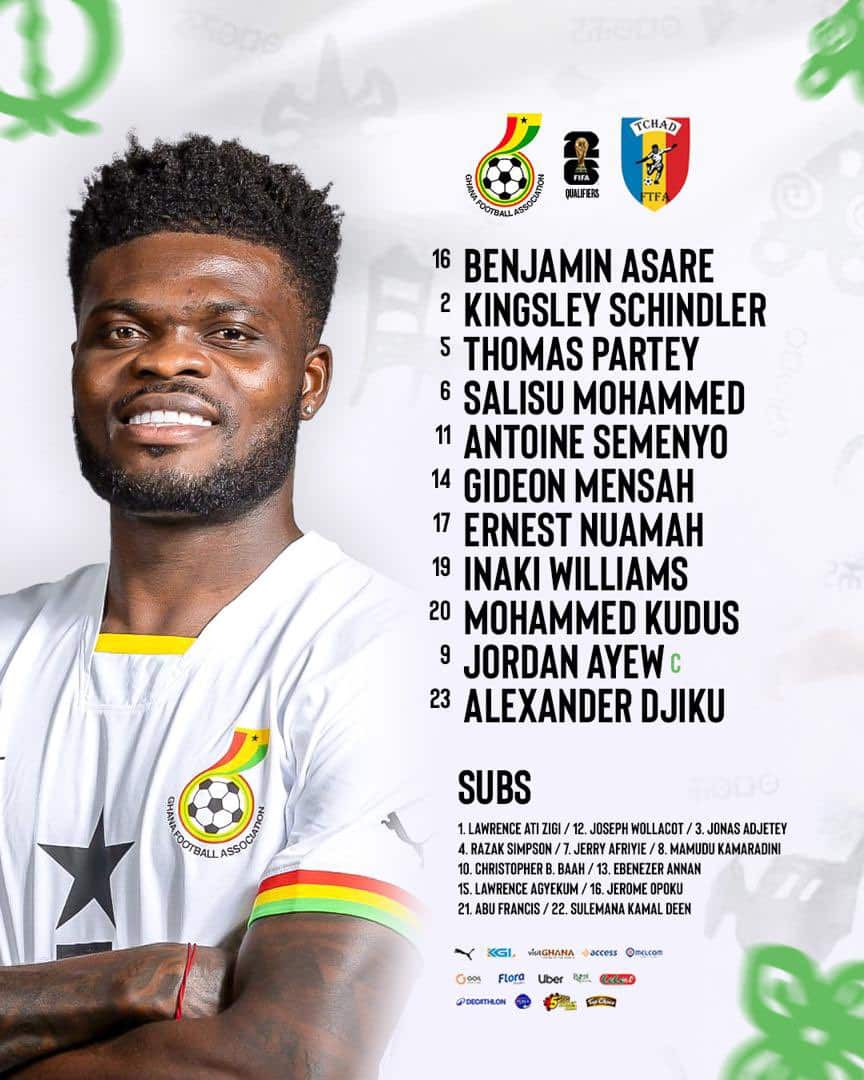 2026 WCQ: Benjamin Asare Makes His Black Stars Debut as Ghana Face Chad ...