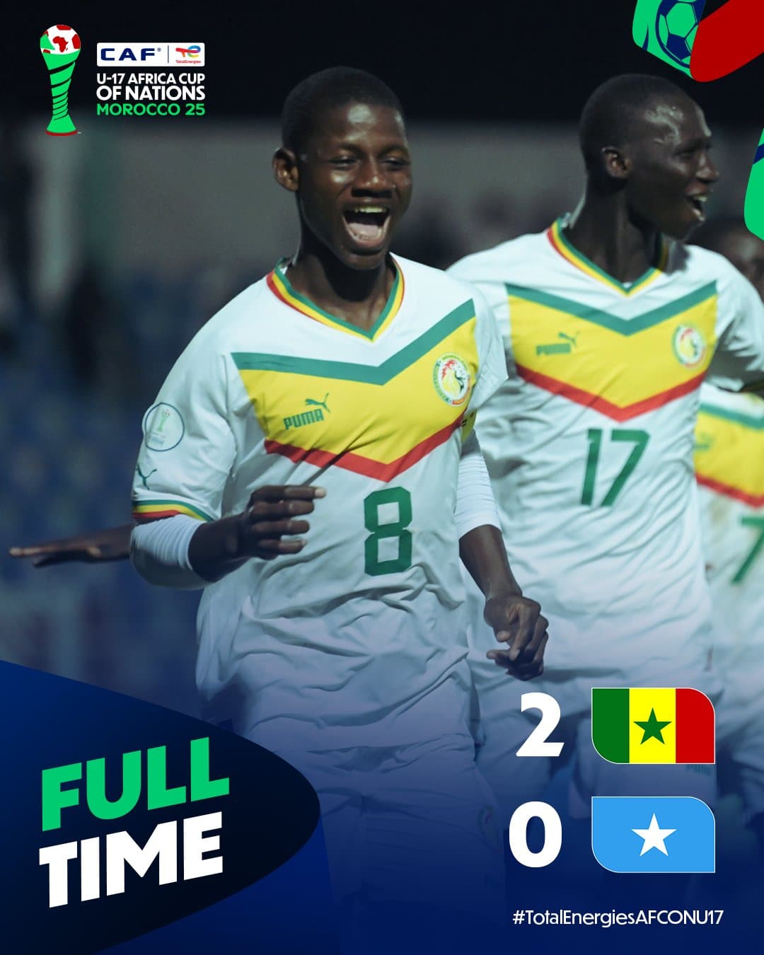 AFCON U17: Defending Champions Senegal Fights Hard To Reach Last Eight