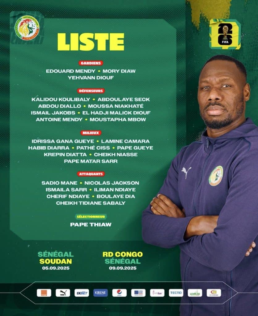 Senegal Unveil Strong Squad for September World Cup Qualifiers - Africa ...