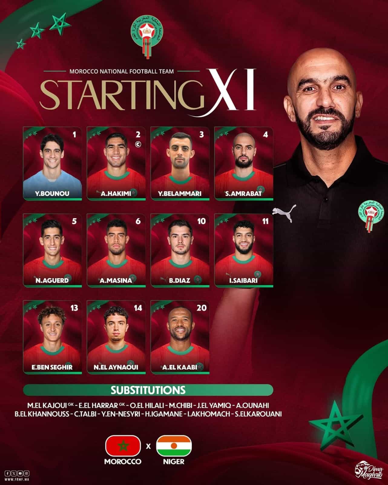 FIFAWCQ: Morocco and Niger Name Strong Lineups for World Cup Qualifier ...